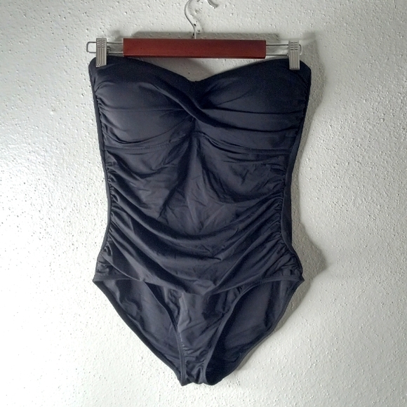 Anne Cole | Swim | Anne Cole 2 Onepiece Strapless Ruched Black Swim ...